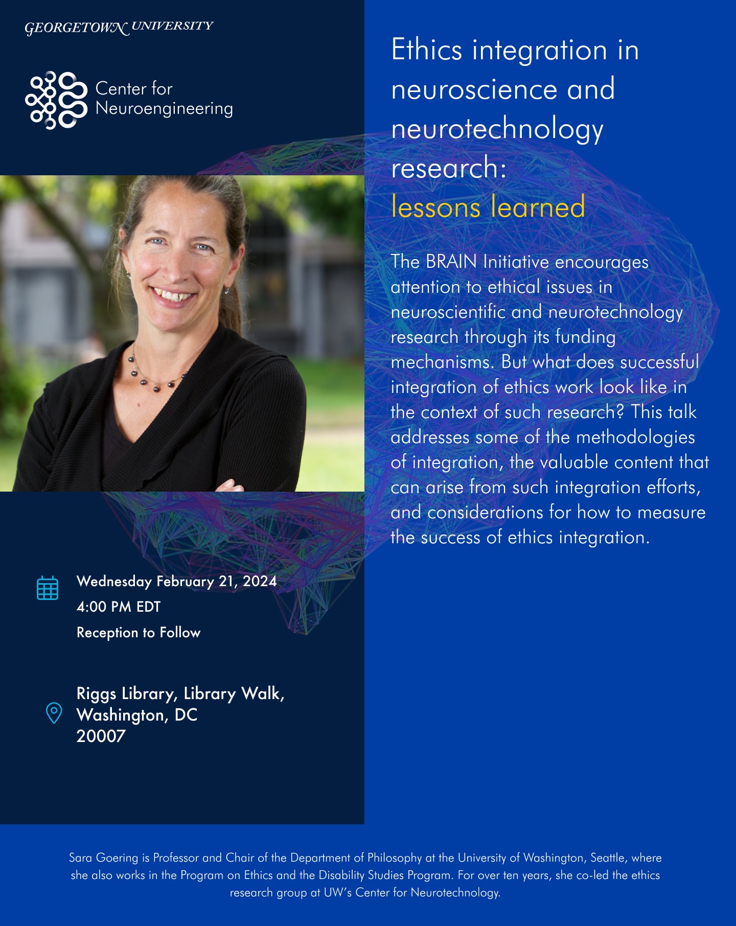Seminar: Ethics integration in neuroscience and neurotechnology ...